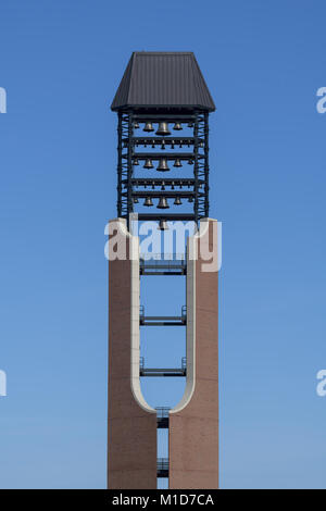 McFarland Bell Tower on the South Quad on the campus of the University ...