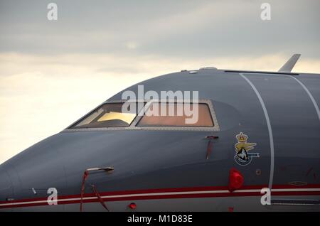 Nose and cockpit windows of a Bombardier Challenger CL-604 at the REGA ...