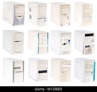 Old computer case isolated on white Stock Photo - Alamy