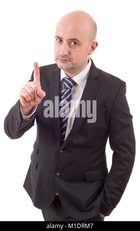 mad business man pointing, isolated on white Stock Photo - Alamy