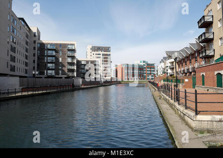 Commercial Buildings and Housing, Roath Basin in Cardiff Docks Bay ...