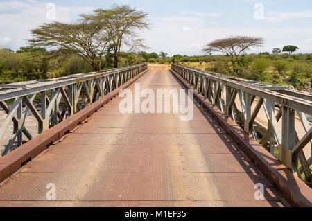 Iron Bridge on the Mara River between Maasai Mara Park in North West ...