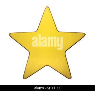 Golden 3d star icon isolated on white background - 3d render Stock Photo - Alamy