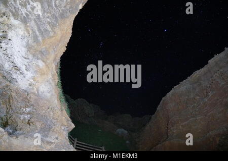 The grotto at night with stars Stock Photo - Alamy