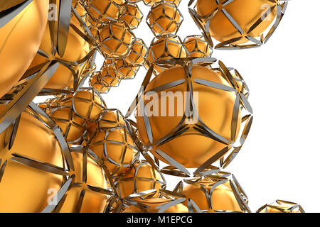 Metal spheres in a frame shell Stock Photo - Alamy