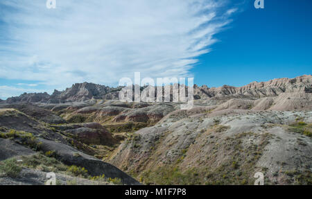 Geologic features in Badlands National Park in South Dakota Stock Photo ...