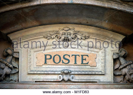 The Post office building, Palazzo delle Poste, Palermo, Sicily, Italy ...
