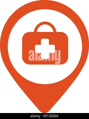Hospital pin icon, hospital map point Stock Vector Image & Art - Alamy
