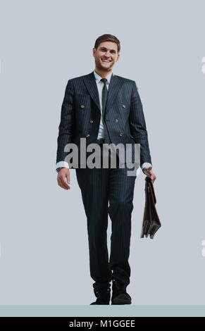 businessman standing on vertex Stock Photo - Alamy