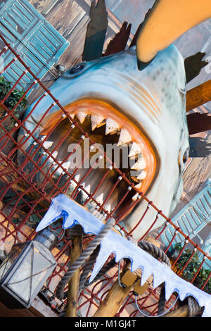 The shark bite funfair ride attraction at the Olympic park, Stratford ...