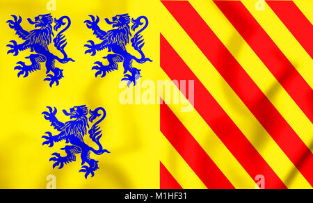 Alternate Flag of Limousin, France. 3D Illustration Stock Photo - Alamy