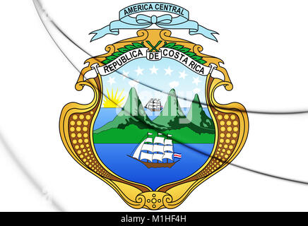 Costa Rica Coat of Arms. Close Up Stock Photo - Alamy