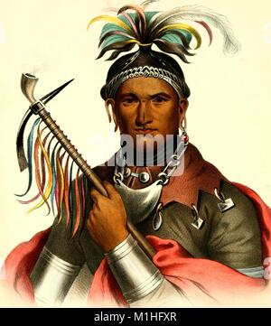 A portrait of Ki-on-twog-ky, also known as Corn Plant, a prominent ...