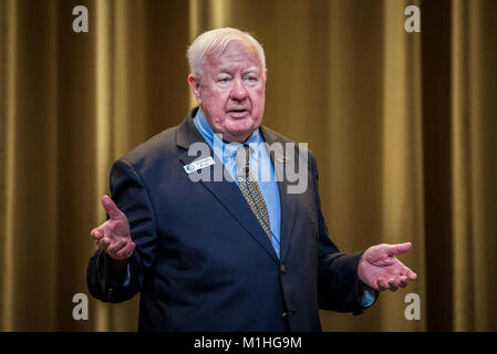 Released prisoner of war Lt. Col. Robert L. Stirm is greeted by his ...