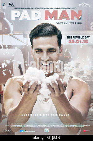 PADMAN, (aka PAD MAN), Indian poster, Akshay Kumar, 2018. © Sony ...