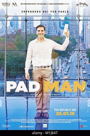 PADMAN, (aka PAD MAN), Indian poster, from top: Radhika Apte, Akshay ...