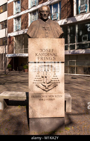 Denkmal Josef Kardinal Frings Erzbischof von Köln, neben dem St ...