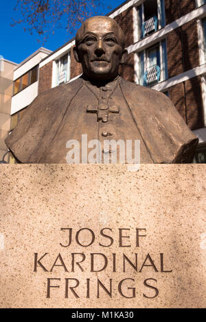 Denkmal Josef Kardinal Frings Erzbischof von Köln, neben dem St ...