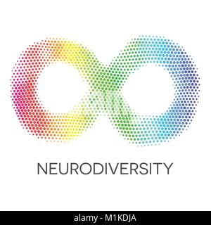 Neurodiversity colorful sign. Infinity symbol isolated on white ...