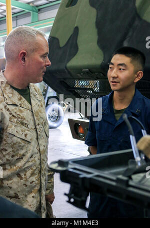 Brig. Gen. Daniel B. Conley, left, commanding general, 3rd Marine Stock ...