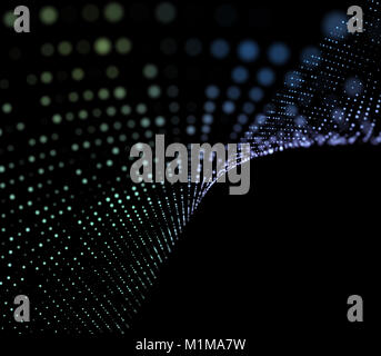 Abstract Music background. Big Data Particle Flow Visualisation ...