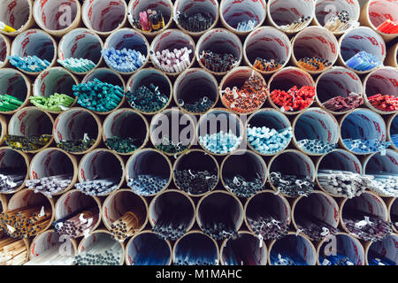 Sticks of colored Venetian glass Stock Photo - Alamy