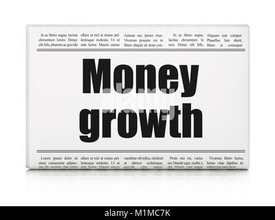 Banking concept: newspaper headline Money Management Stock Photo - Alamy
