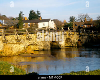 Bridge over the River Wey - Tilford - Surrey - UK - United Kingdom ...