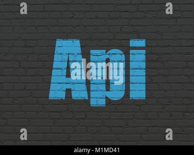 Software concept: Api on wall background Stock Photo - Alamy