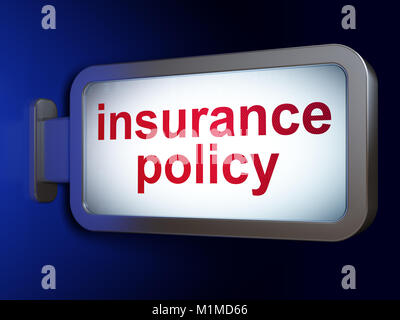 Insurance concept: Policy on billboard background Stock Photo - Alamy