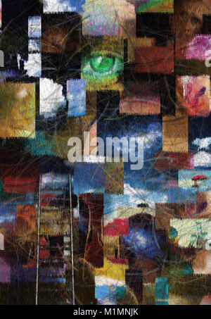Thinking man. Abstract background and ladder Stock Photo - Alamy
