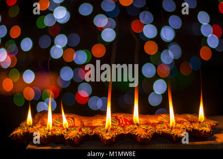 Blue led light for festival diwali christmas Stock Photo - Alamy