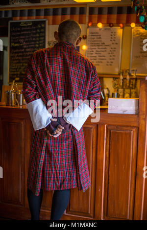 Bumthang, Bhutan. Bhutanese Man Wearing a Traditional Gho Stock Photo ...
