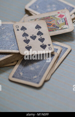 old used playing card king of diamonds paper background with crown ...