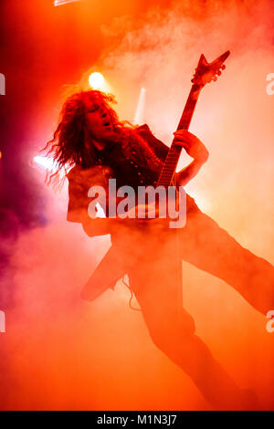 The German thrash metal band Destruction performs a live concert at ...