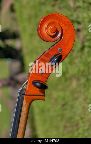 Cello handle with green lawn on background Stock Photo - Alamy