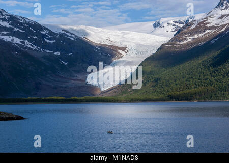 Glacier along Norwegian County Road 17 from Bodo to Halsa. Norway Stock ...