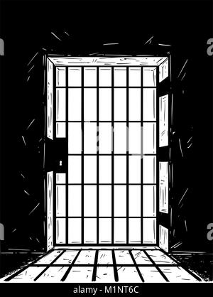 Animated Cartoon Prison Cell Doors