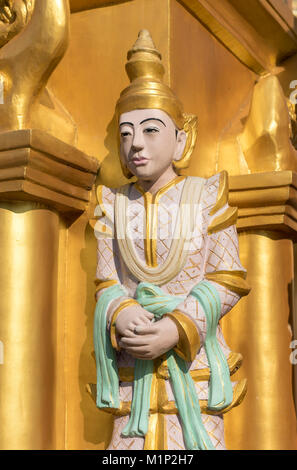 Nat spirit statue at Shwedagon Pagoda,Yangon,Myanmar,Burma Stock Photo ...