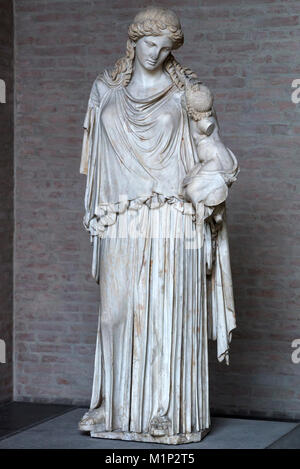 Statue of the peace goddess Eirene,Roman copy of the sculptor ...