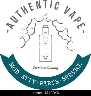 electric cigarette personal vaporizer e-cigarette retro label badge ...