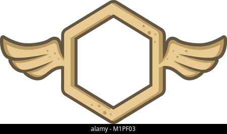 dimension shape with angel bird wing vector art Stock Vector Image ...