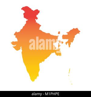 India map. Colorful orange vector illustration Stock Vector Image & Art ...