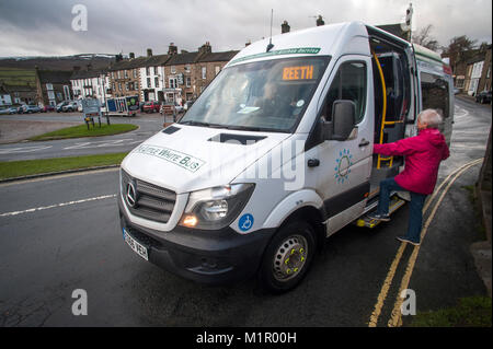 The Little White Bus, The Upper Dales Community Minibus Service, at bus ...