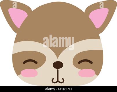 colorful shy raccoon head wild animal Stock Vector Image & Art - Alamy