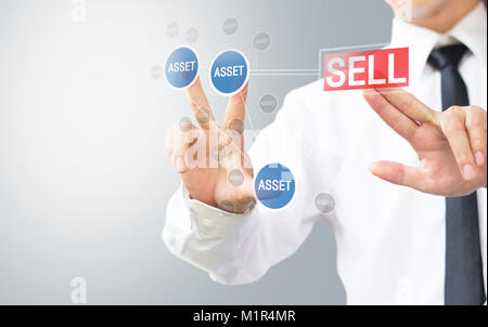 business man select asset for investment Stock Photo - Alamy