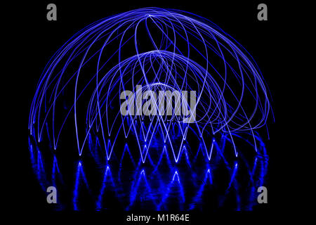 Art effects with spinning coloured lights Stock Photo - Alamy