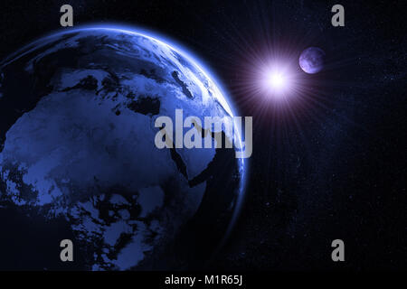 3D rendering of a moon eclipse Stock Photo - Alamy