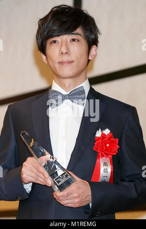 Japanese actor Issei Takahashi poses for the cameras during the Elan d ...