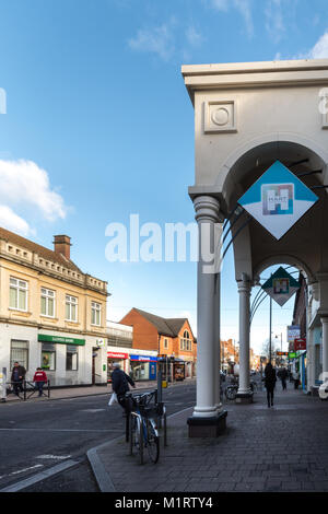 Shops in Fleet town centre, Fleet Road, Fleet, Hampshire, UK Stock ...